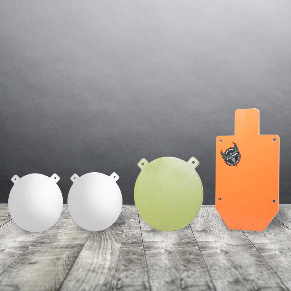 AR500 Armor Heavy Duty Steel Practice Shooting Targets 4 Piece Bundle ...