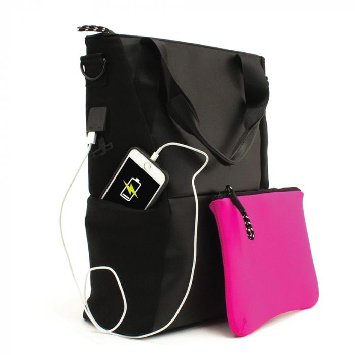 On the Go Lifestyles Power Bank Tote Bag w/ Option Add Ballistic Plate ...